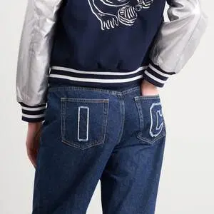 ICECREAM Applique Running Dog Denim Pants