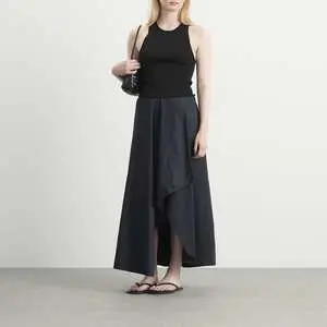 ST. AGNI Knit Bodice Asymm Dress