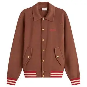 Drole De Monsieur Wool Bomber Jacket - Chocolate