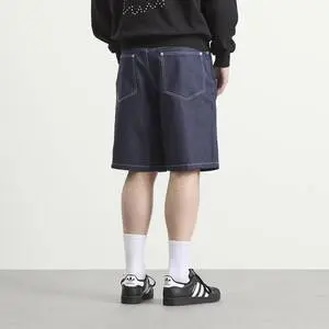PLEASURES X Zero Skull Denim Shorts
