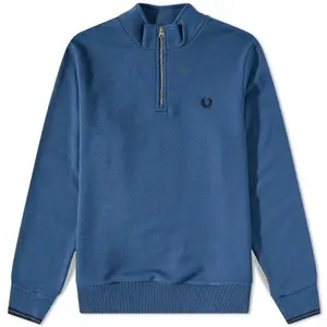 Fred Perry Half Zip Sweatshirt - Midnight Blue