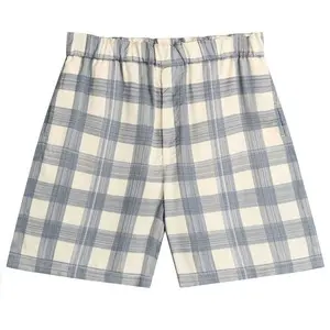 JIL SANDER Relaxed Fit Check Shorts - Blue Hydrangea