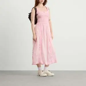 DAMSON MADDER Cynthia Sheer Midi Dress Exclusive