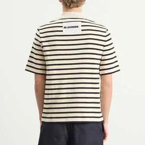JIL SANDER Stripe Shorts Sleeve Polo