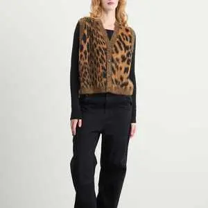 Aries Brushed Leopard Vest