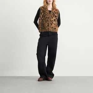 Aries Brushed Leopard Vest
