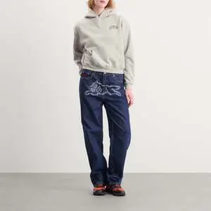ICECREAM College Cropped Popover Hoodie