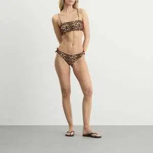 DAMSON MADDER Shirred Bow Bikini Bottom