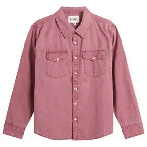 CORRIDOR Pigment Dye Canvas Shirt - Red