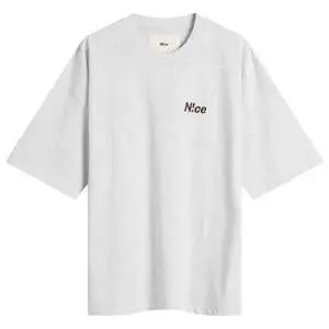 N!CE Embroidered Logo T-shirt - Grey
