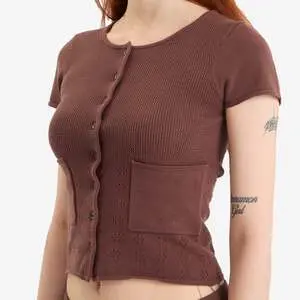PEACHY DEN Marie Knit Polo Top