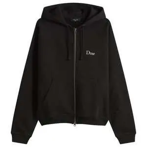DIME Classic Small Logo Zip Hoodie - Black