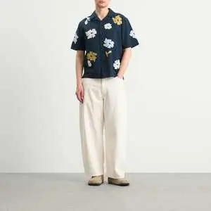 WAX LONDON Didcot Flower Applique Vacation Shirt