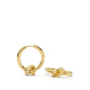 MISSOMA X Lucy Williams Pave Knot Small Hoop Earrings
