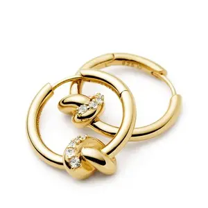 MISSOMA X Lucy Williams Pave Knot Small Hoop Earrings