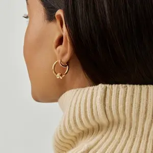 MISSOMA X Lucy Williams Pave Knot Small Hoop Earrings
