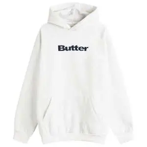 BUTTER GOODS Ripstop Logo Applique Hoodie - Ash