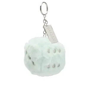 PEACHY DEN Fluffy Mirror Compact Keychain Exclusive | Size: | 100% Polyester | End Clothing