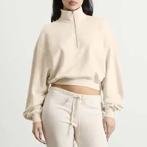SKIMS Drapey French Terry Half Zip Pullover Sweatshirt