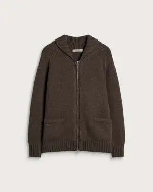 FRIZMWORKS Cowichan Zip Up Cardigan - Sephia