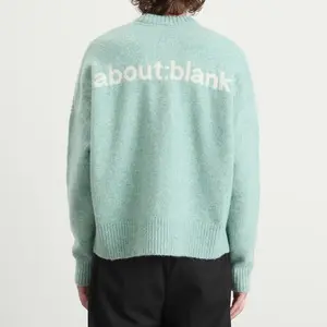 ABOUT:BLANK Mohair Knitted Logo Crewneck