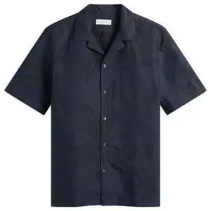 Dries Van Noten Spikey Flower Applique Shirt - Navy