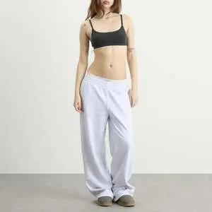 SKIMS Cotton Fleece Exposed Boxer Wide Leg Pants