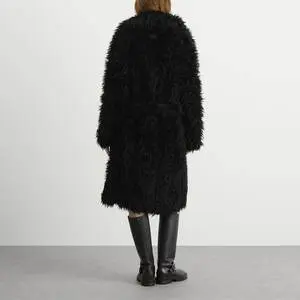 Acne Studios Oflama Long Messy Faux Fur Coat Jacket