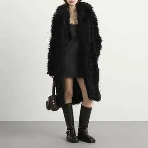 Acne Studios Oflama Long Messy Faux Fur Coat Jacket