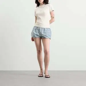 Acne Studios Pebby Check Mini Shorts