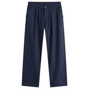 Universal Works Wool Herringbone Pleated Track Pant - Navy