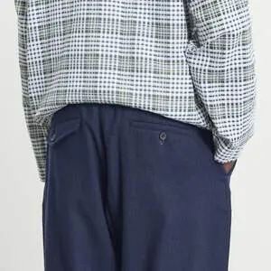Universal Works Wool Herringbone Pleated Track Pant