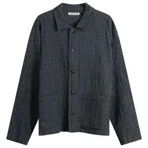 You Must Create Waffle Check Pj Shirt - Navy