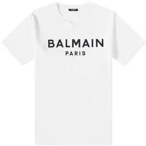 Balmain Paris Logo T-shirt - White/black