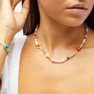 Anni Lu Mexi Flower Necklace | 100% Brass | End Clothing