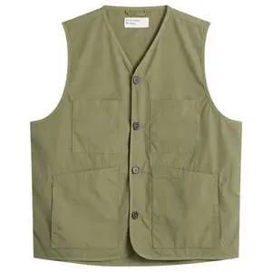 Universal Works Recycled Poly Tech City Waistcoat Jacket - Olive