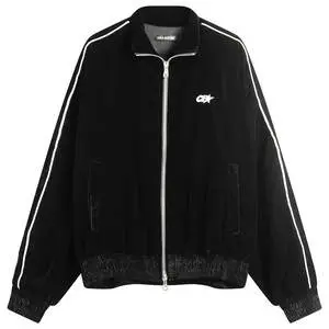 COLE BUXTON Velour Track Jacket - Black