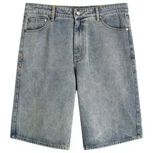 DAILY PAPER Compact Shield Embroidery Shorts - Denim