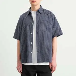 Norse Projects Espevik Oversized Check Shorts Sleeve Shirt