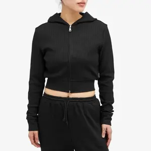 ADANOLA Waffle Zip Up Hoodie