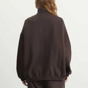 SKIMS Boyfriend Fleece Slouchy Turtleneck Pullover Sweatshirt