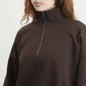 SKIMS Boyfriend Fleece Slouchy Turtleneck Pullover Sweatshirt