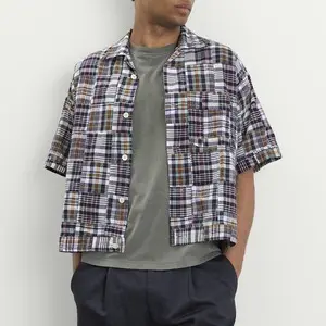 BEAMS Patchwork Madras Cabana Shirt