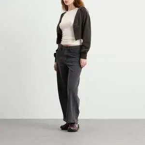 Good American Jeanius Zip Up Hoodie