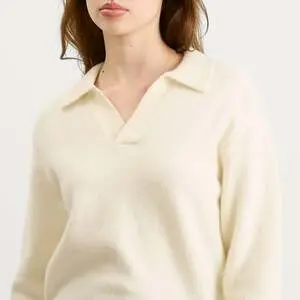 DUNST Open Collar Knit Jumper