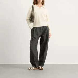 DUNST Open Collar Knit Jumper