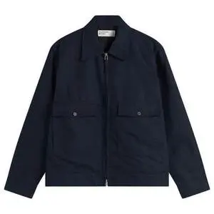 Universal Works Linen Slub Weave S130 Jacket - Navy