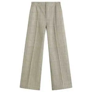 STEL Check Straight Leg Trousers - Camel Check