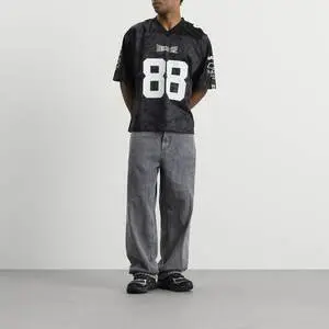 A BATHING APE Solid Camo Multi Logo Football Jersey T-shirt