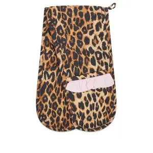 DAMSON MADDER Leopard Double Oven Mitt - Leopard/pink